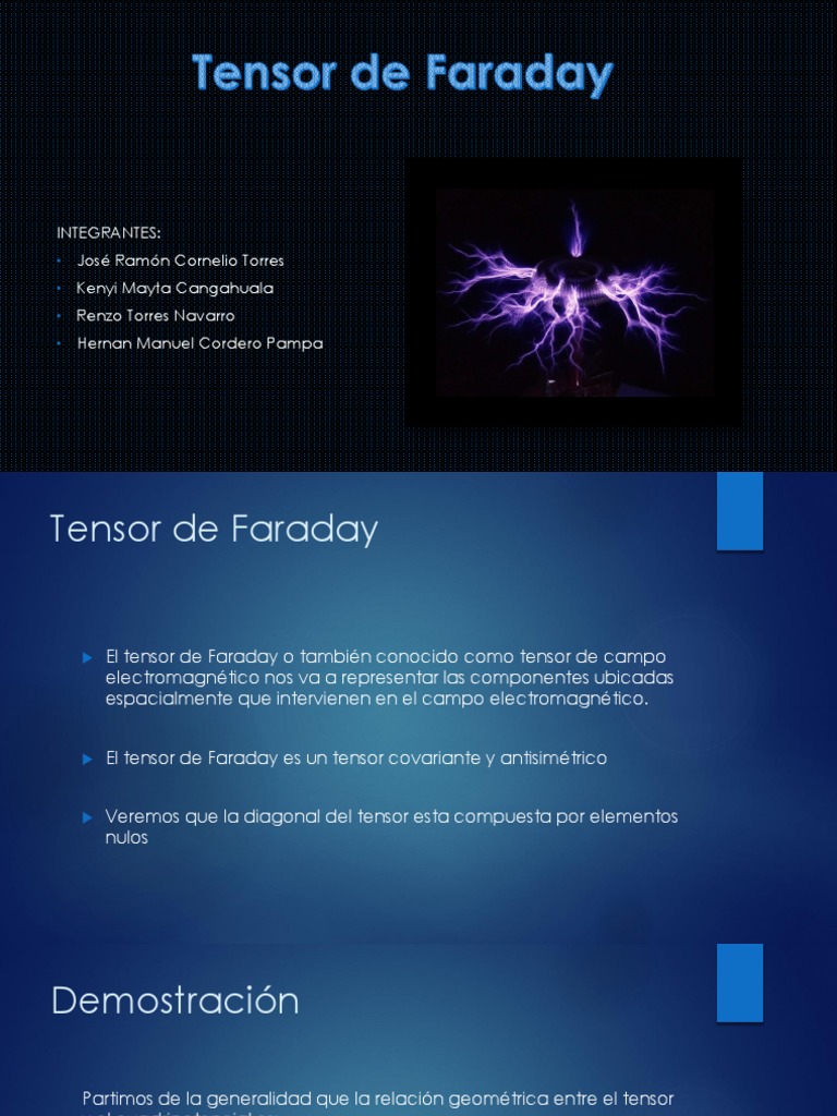 Tensor de Faraday: Conceptos y Aplicaciones | PDF | Tensor | Campo ...