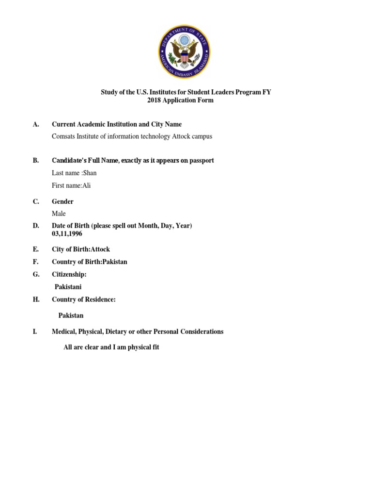 2018 SUSI Application Form Final | PDF | Students | Further Education