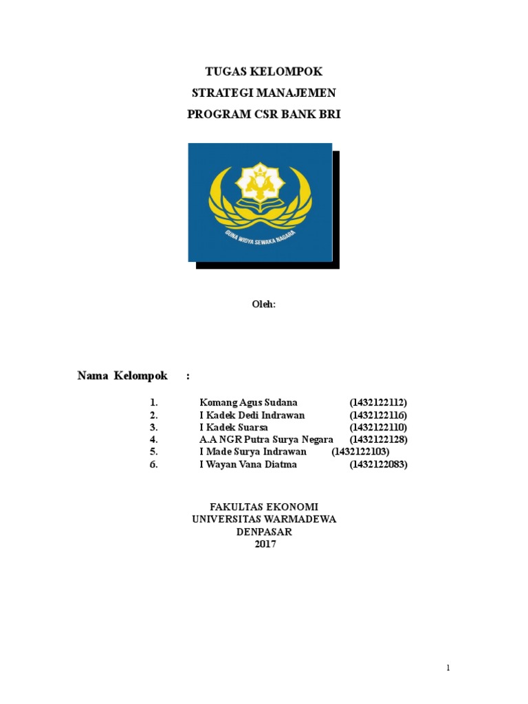 CSR Bank Bri | PDF