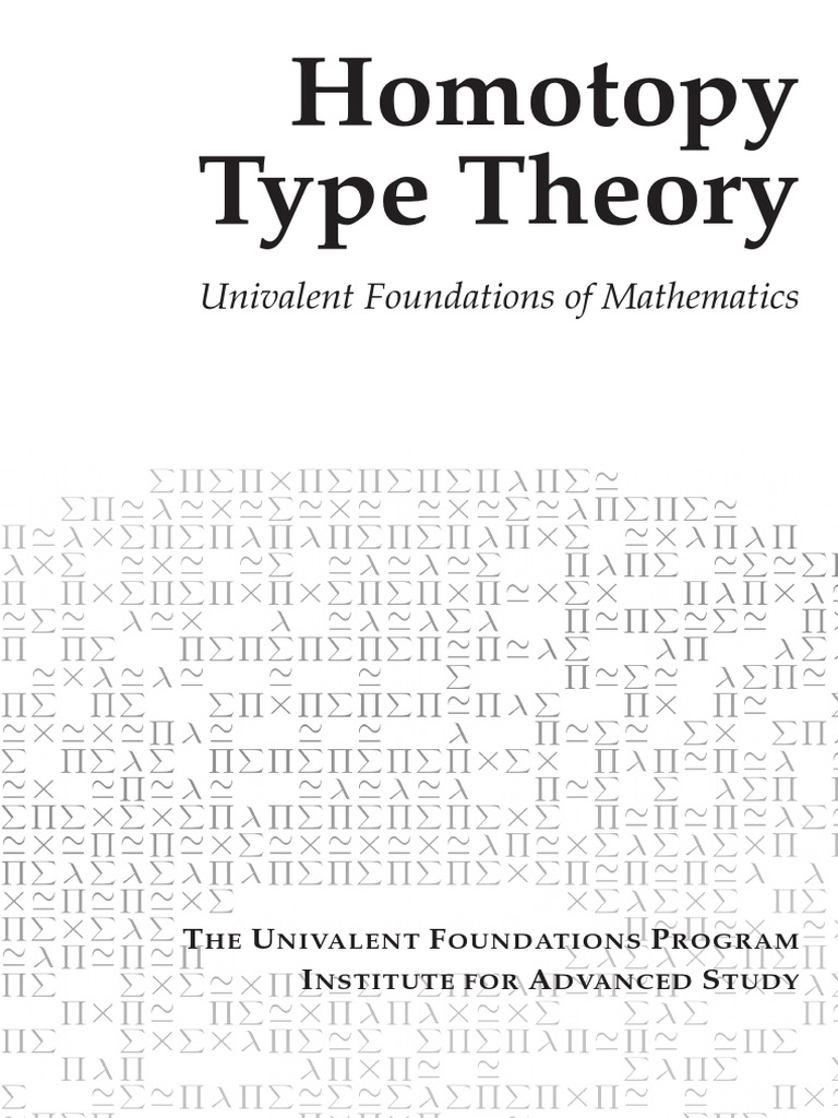 Homotopy Type Theory | PDF | Theory | Mathematical Structures