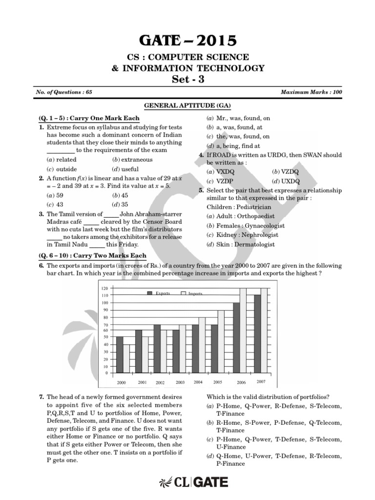 Analysis of a Computer Science Exam Paper | PDF | Teaching Mathematics