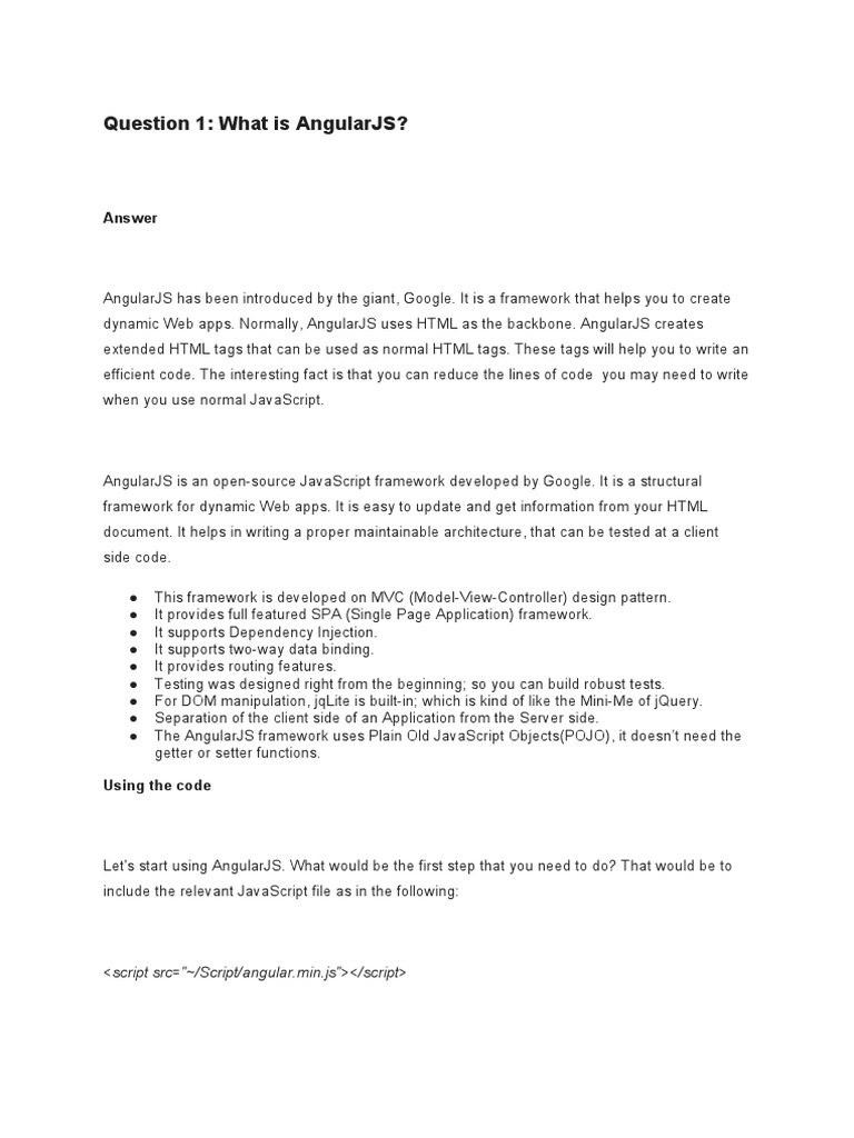 Top 50 Angularjs Interview Questions And Answers Pdf Angular Js