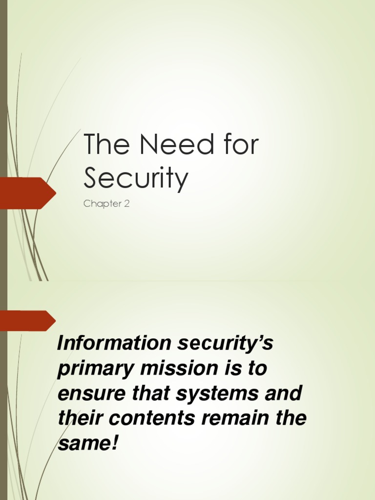 3600 Lecture2 Need For Security | PDF | Computer Security | Security