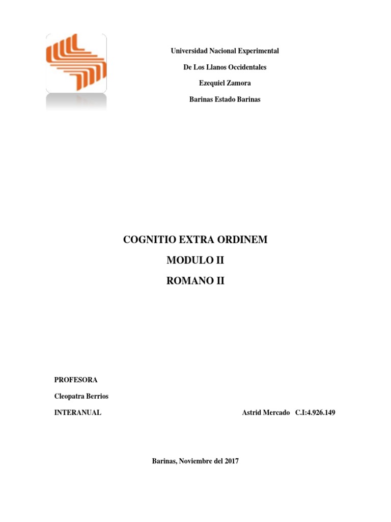 Cognitio Extra Ordinem. Mod Ii. Romano Ii | PDF | Demanda judicial ...