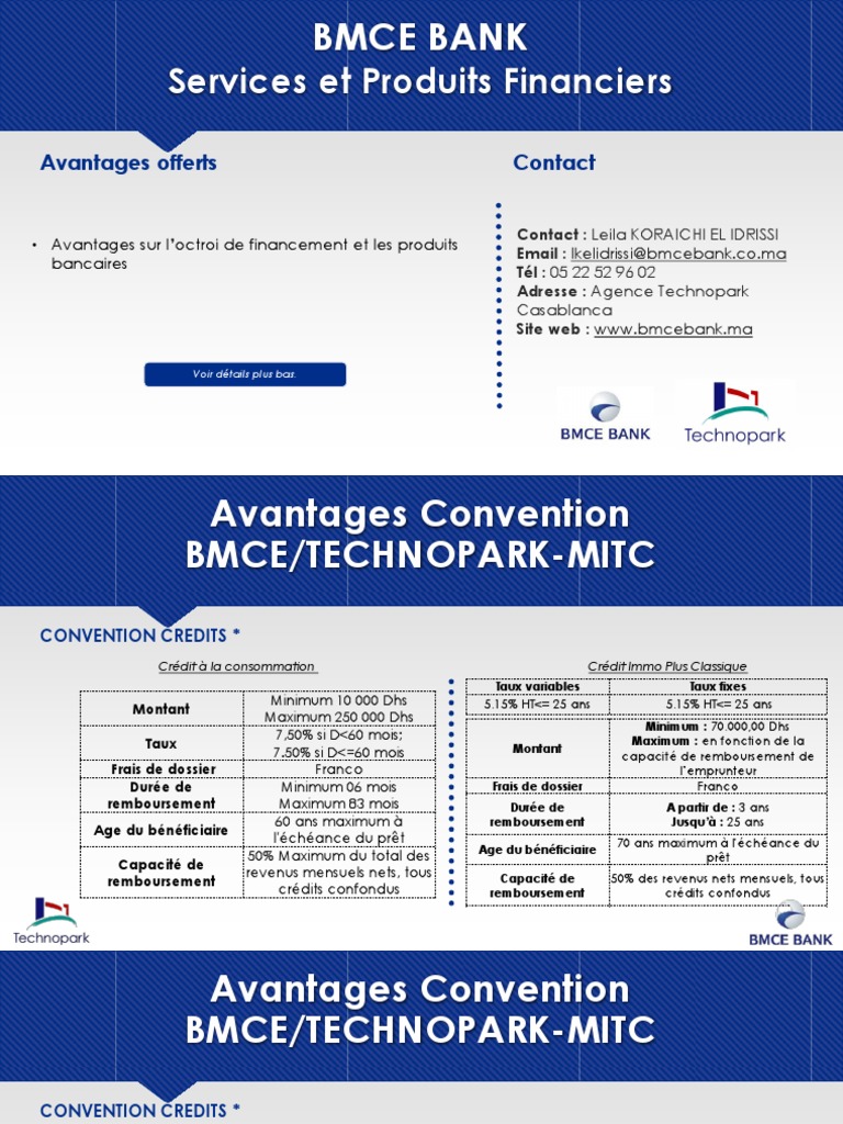 Services Financiers de BMCE Bank | PDF | Crédit (Finance) | Prêts