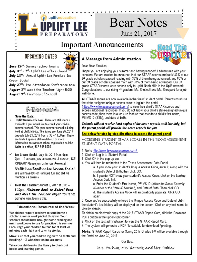 Bear Notes: Important Announcements | PDF | Portable Document Format ...
