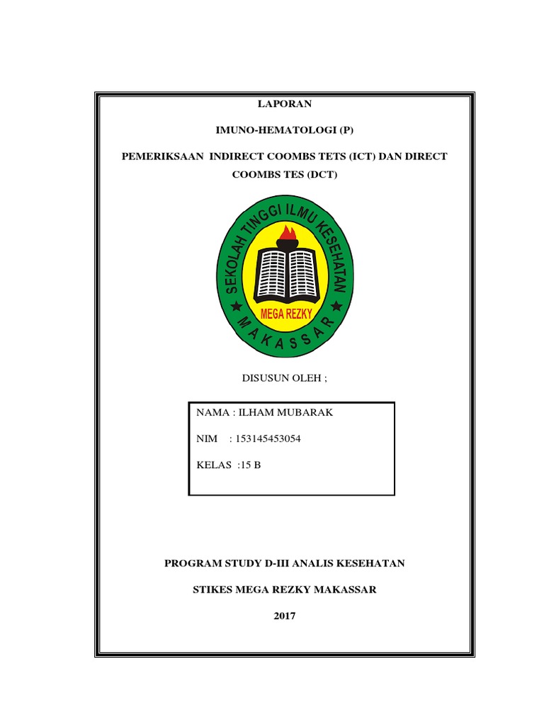 Uji Coombs: Pemeriksaan ICT & DCT | PDF
