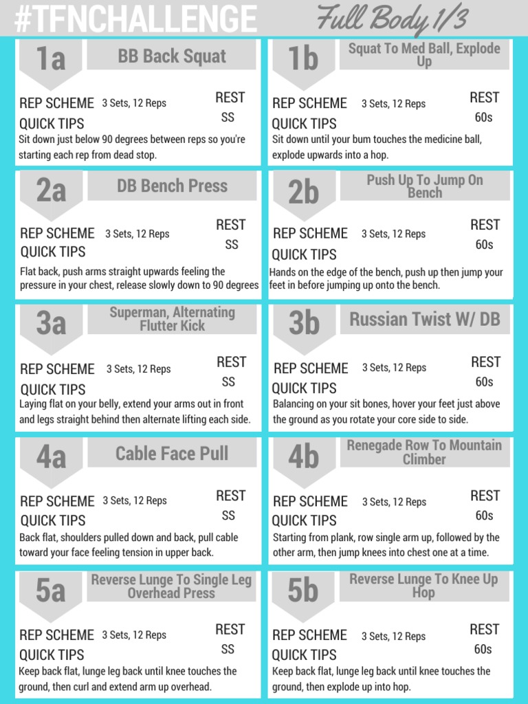 Full Body Day 1 | PDF | Sports