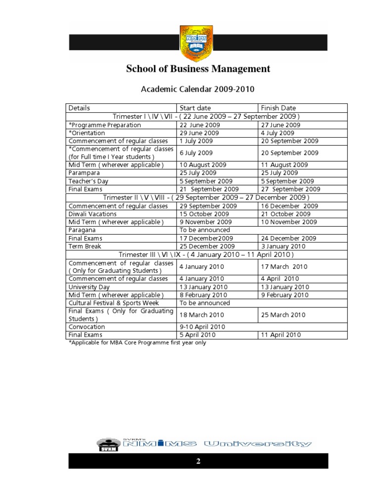 Academic Calendar | PDF
