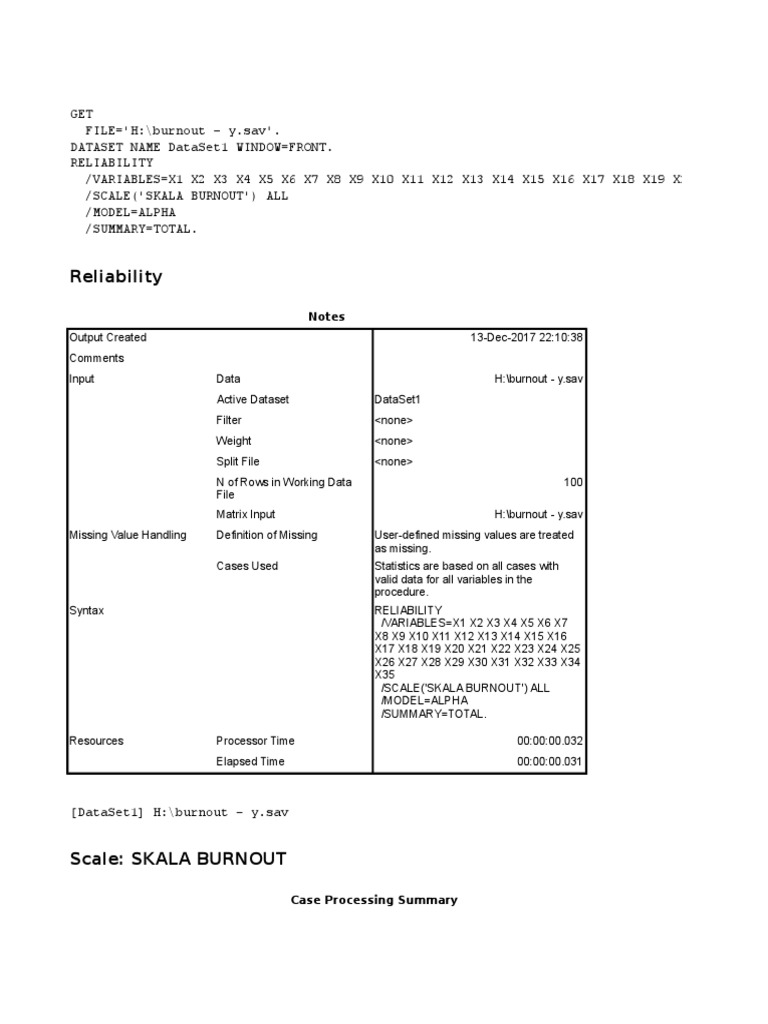 Reliability: Notes | PDF | Multivariate Statistics | Analysis