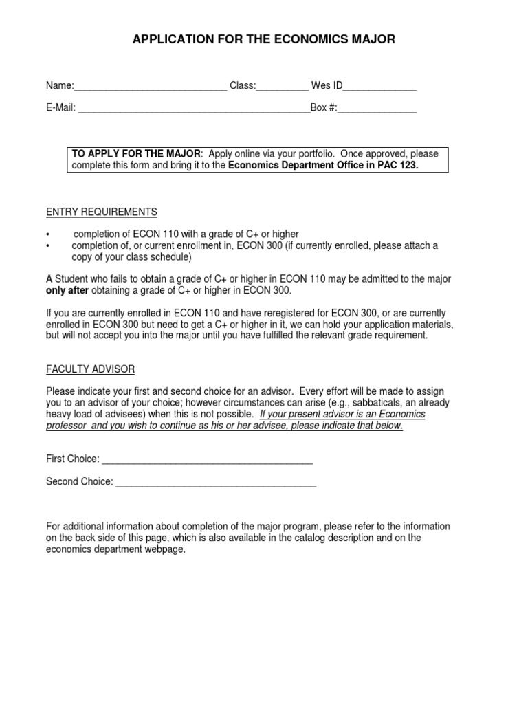 Econ Application PDF | PDF | Thesis | Academia