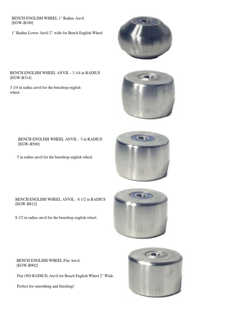 Bench English Wheel Anvils | PDF