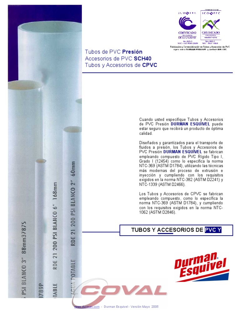 Man Durman Presion PDF | PDF | Pulgada | Tubería (transporte de fluidos)