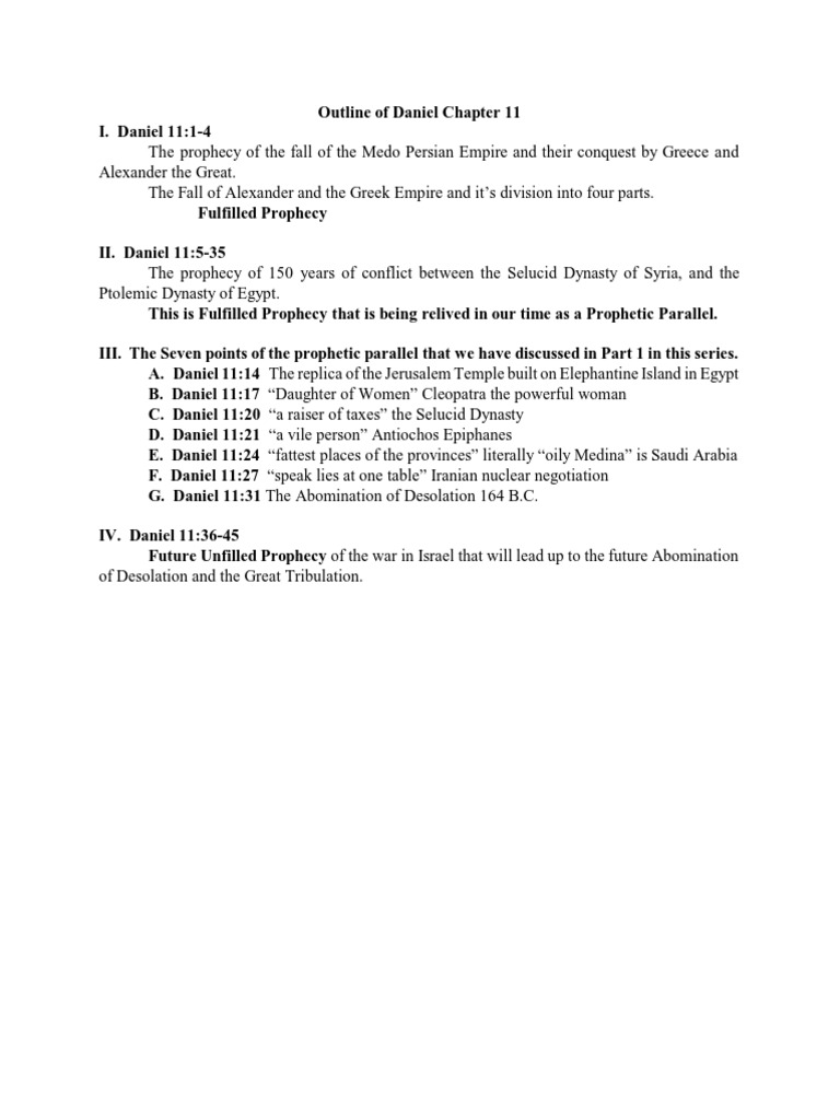 Daniel 11: Prophecy and Fulfillment Analysis | PDF | History