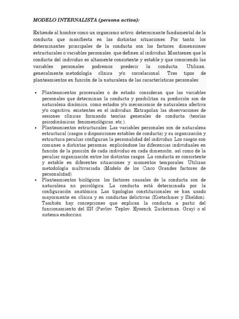 Modelo Internalista | PDF