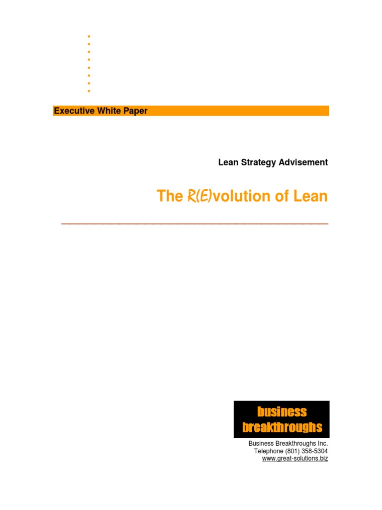 The Revolution of Lean PDF | PDF | Lean Manufacturing | Strategic ...