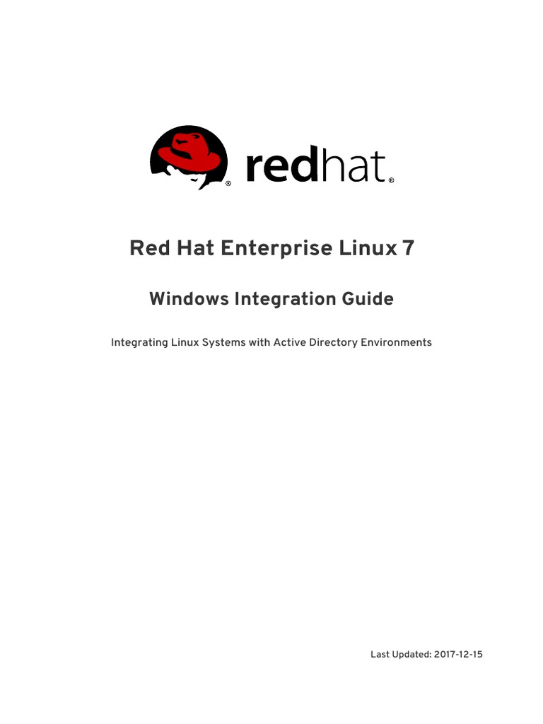 Red Hat Enterprise Linux 7 Windows Integration Guide Integrating Linux ...