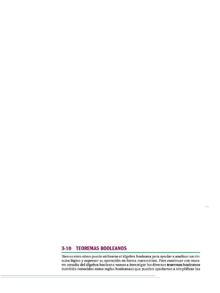 Teoremas Booleanos | PDF