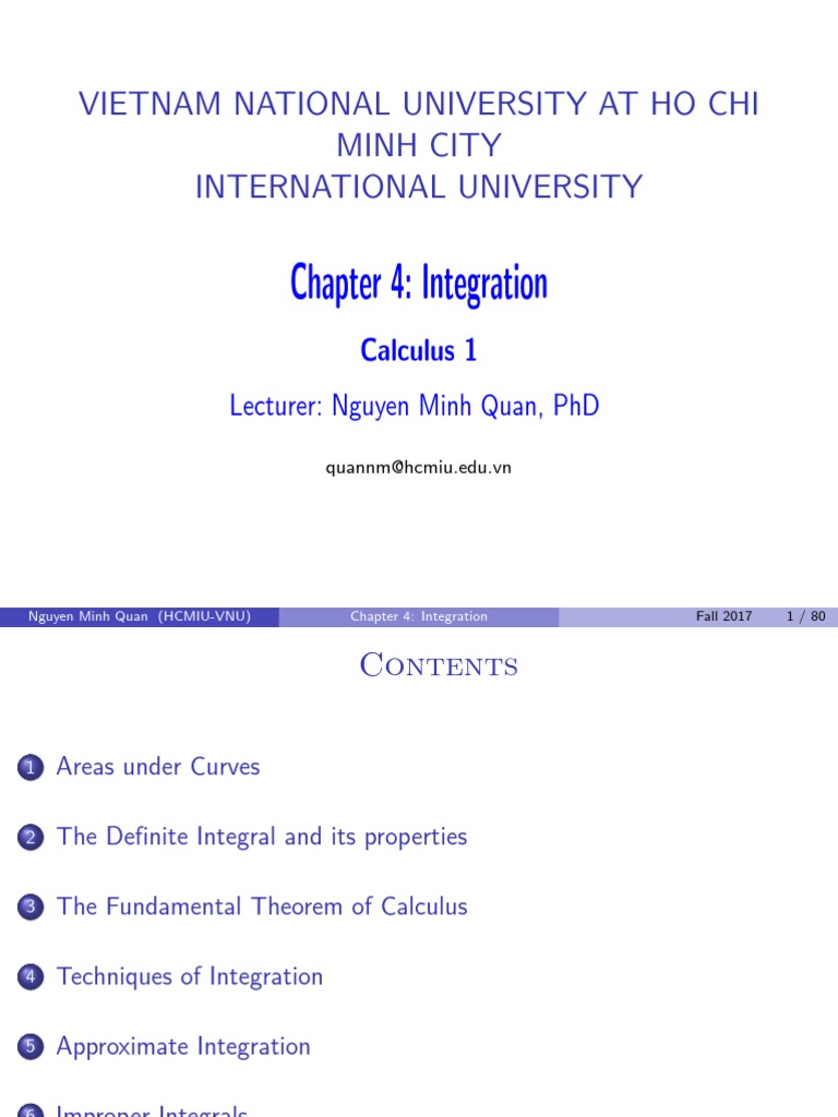 Chapter4 Handout | PDF | Integral | Calculus