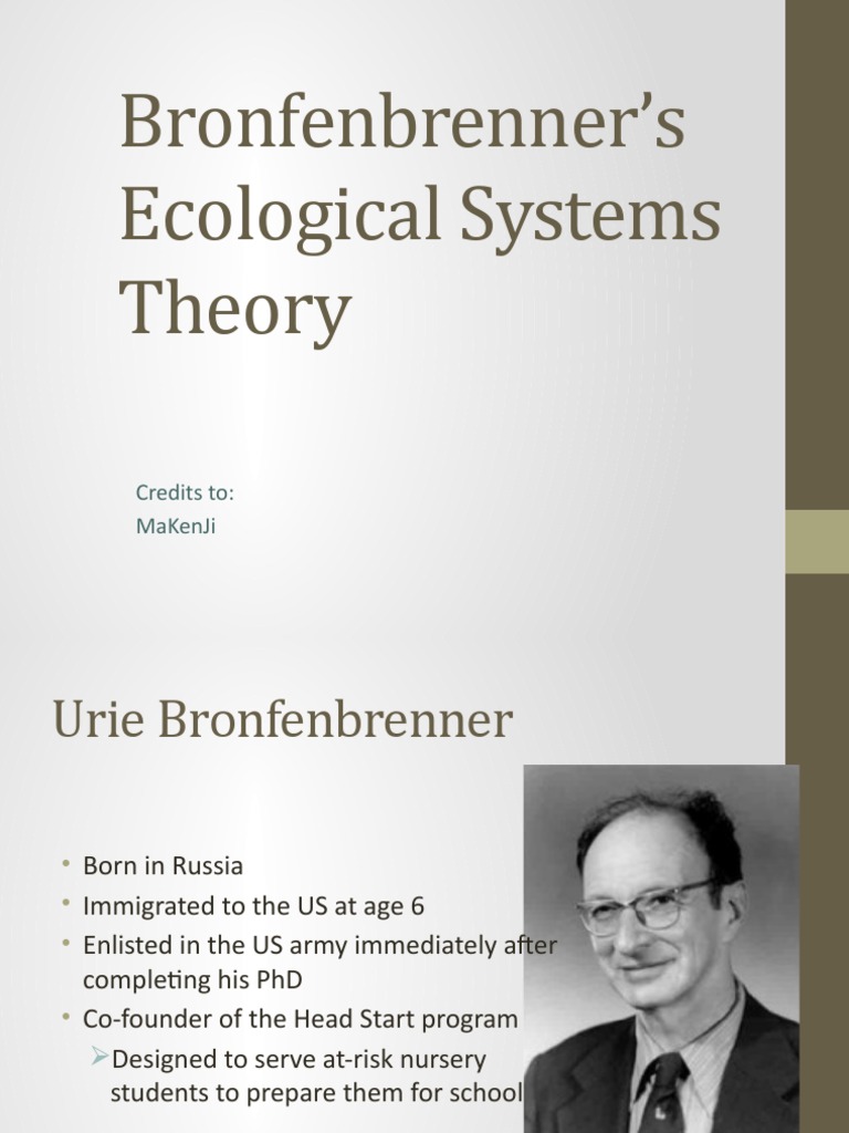 Bronfenbrenner's Ecological System Theory | Society | Emotions