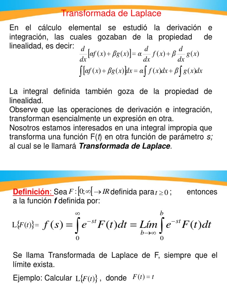 Transformada de Laplace | PDF | Transformada de Laplace | Integral