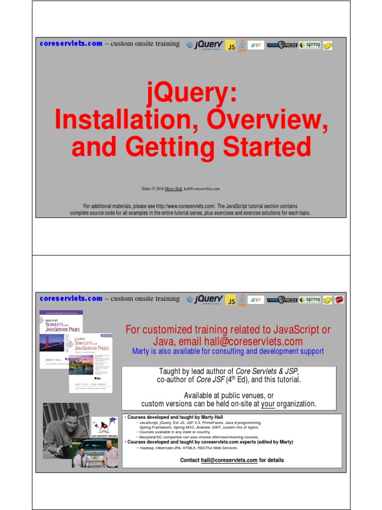 JQuery Getting Started | PDF | J Query | Java Script JQuery Getting Started | PDF | J Query | Java Script