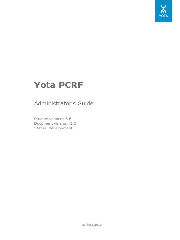 Yota PCRF 3.6 Administrator's Guide | PDF | Computer Cluster | Replication (Computing)