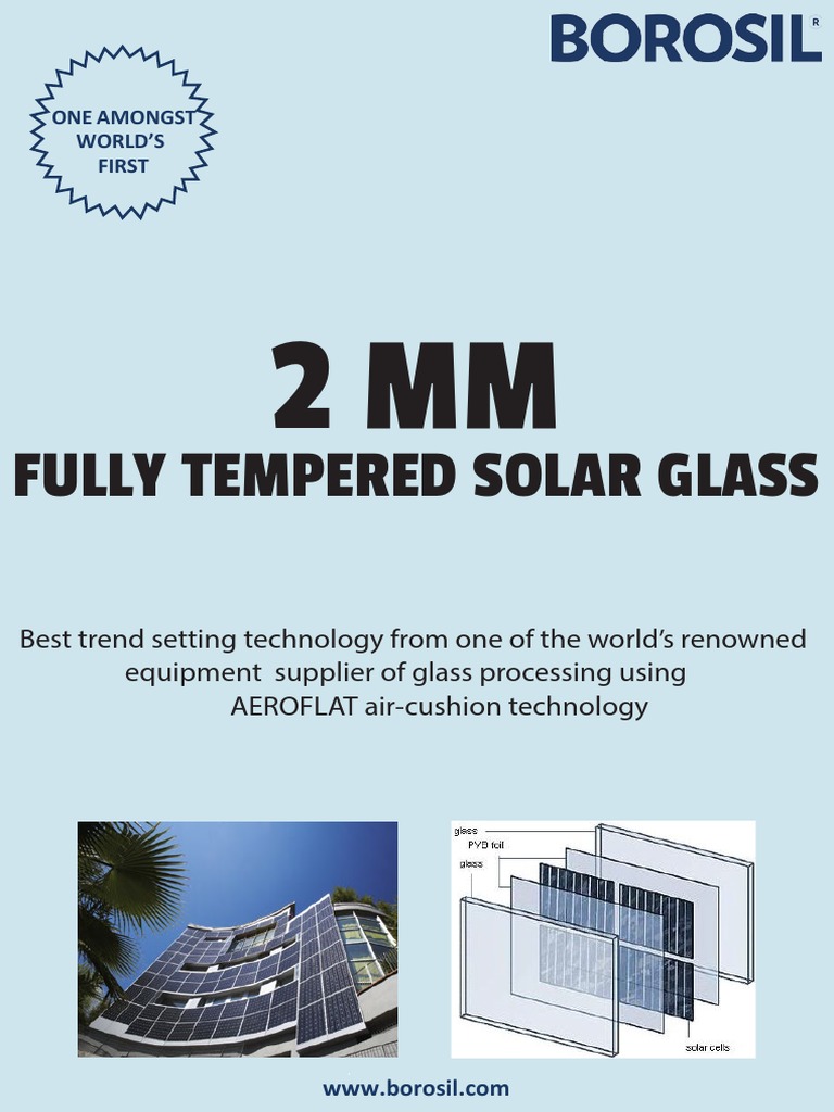 Fully Tempered Solar Glass | PDF | Solar Cell | Materials