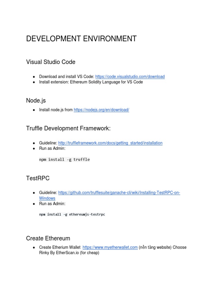 Development Environment: Visual Studio Code | PDF