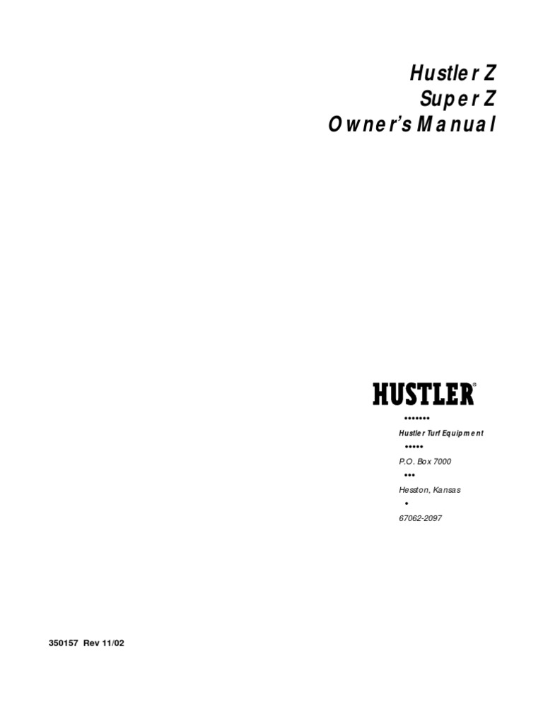 Stunning Hustler Super Z Parts Manual Images