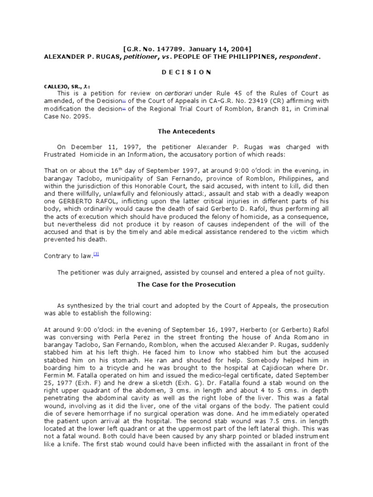 Ruling on Frustrated Homicide Case | PDF | Witness | Testimony
