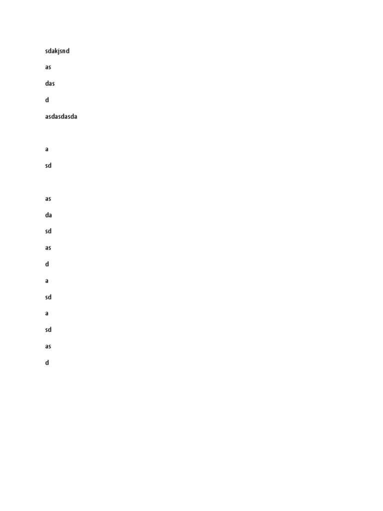 Sdakjsnd As Das D Asdasdasda | PDF