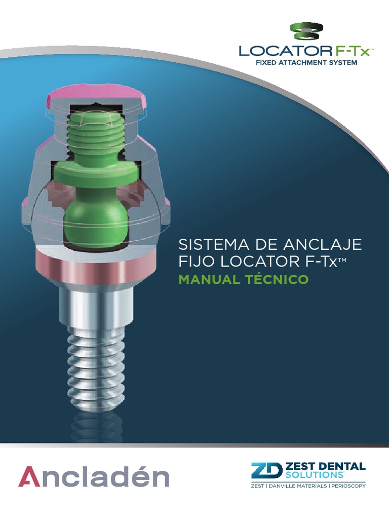 Locator F-Tx prótesis Fija sin tornillos | Dentadura postiza | Odontología