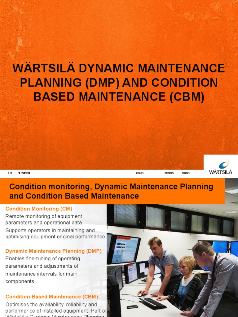 Wärtsilä Dynamic Maintenance Planning (DMP) and Condition Based Maintenance (CBM) | PDF ...