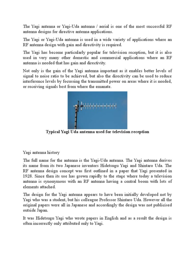 Understanding the Theory Behind the Successful Yagi-Uda Antenna Design ...