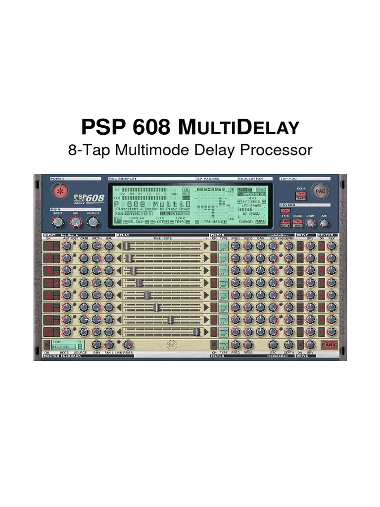PSP 608 MultiDelay Operation Manual | PDF | Copyright | Software