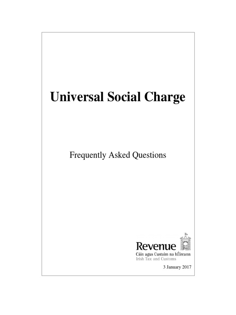 Universal Social Charge Faqs | PDF | Tax Refund | Pension
