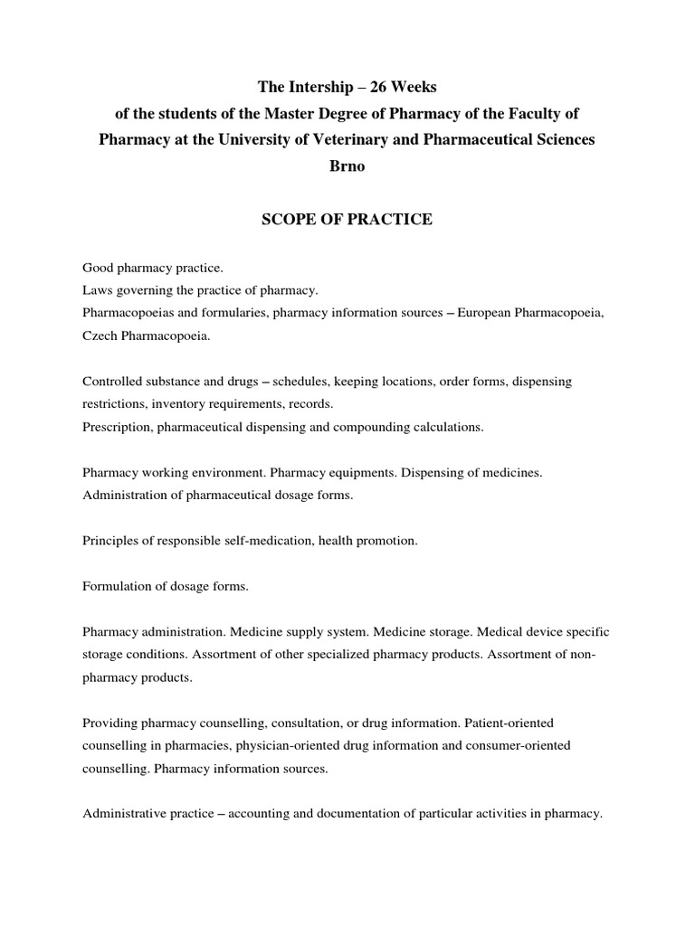 Scope of Practice | PDF | Pharmacy | Pharmaceutical Drug