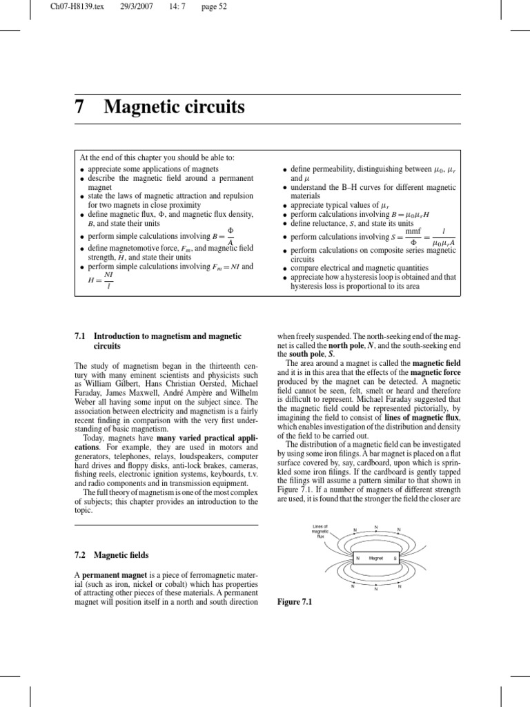 7 Magnetic Circuits: B, and State Their Units A H L A | PDF | Capacitor ...