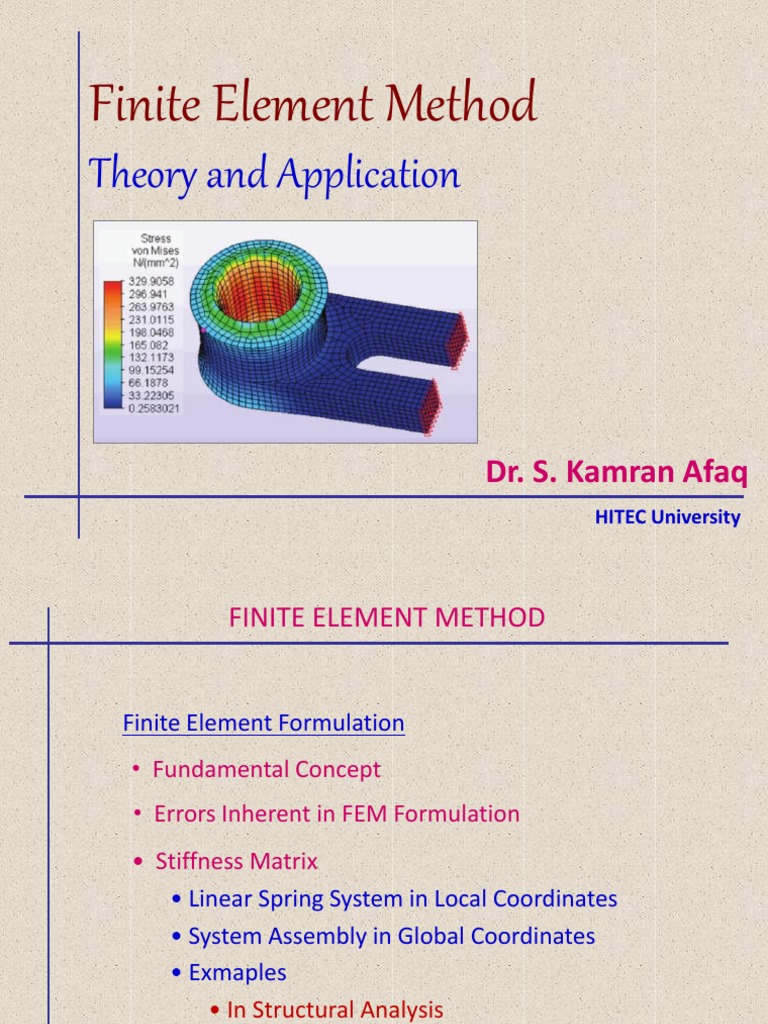 Finite Element Method: Theory and Application | PDF | Finite Element ...