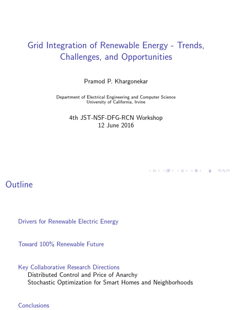 Grid Integration RES | PDF | Renewable Energy | Solar Power