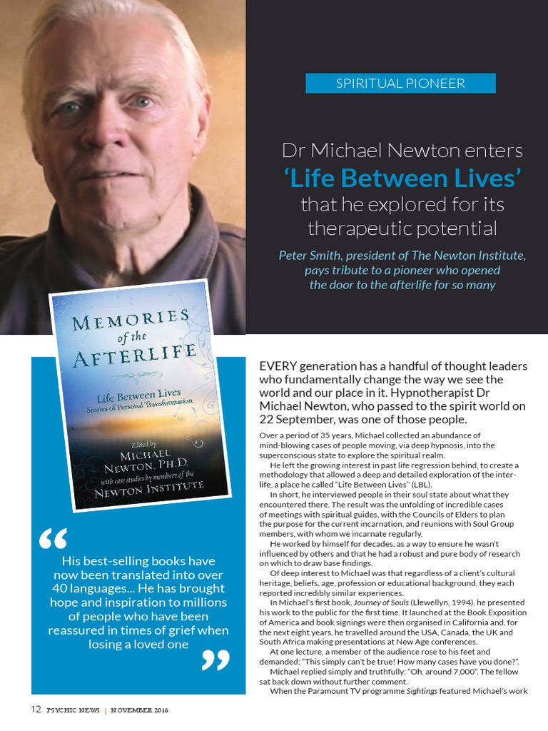 Tribute to a Spiritual Pioneer | PDF | Hypnotherapy | Afterlife