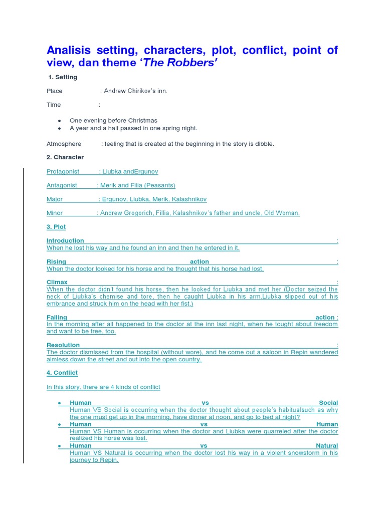 Analisis Setting, Characters, Plot, Conflict, Point of View, Dan Theme ...
