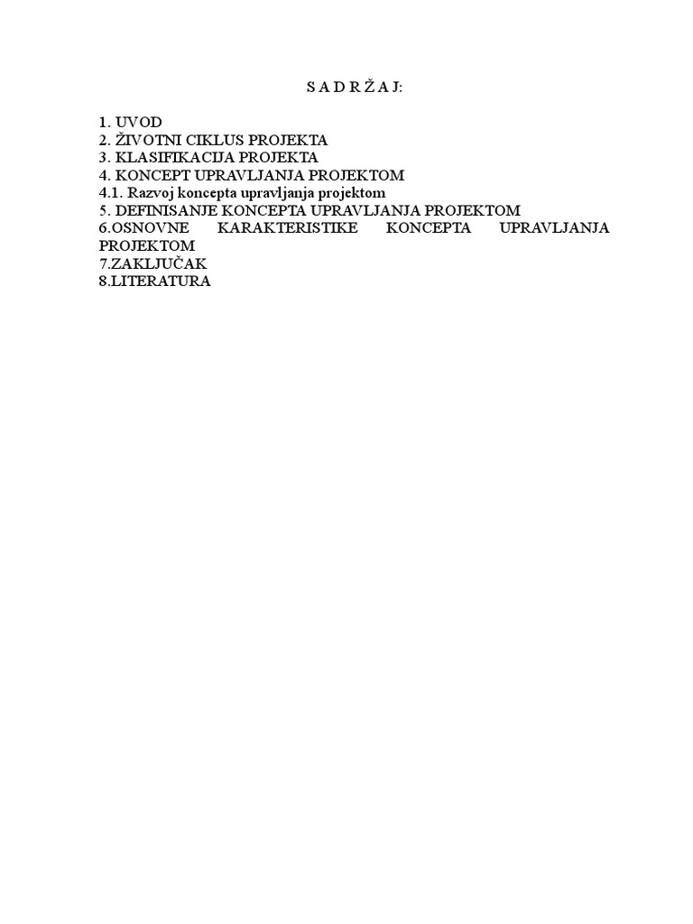 Životni Ciklus Projekta | PDF