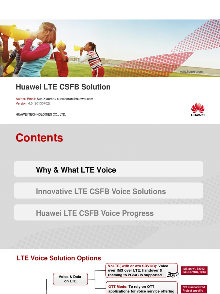 Huawei LTE CSFB Solution Main Slides V4.2 | PDF | Lte ...