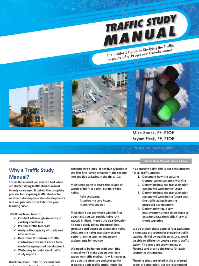 Traffic Study Manual Sample | Cycling Infrastructure | Traffic