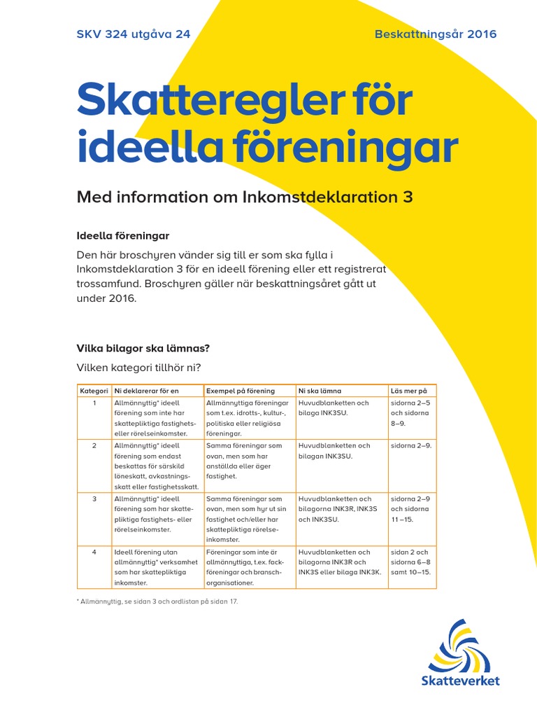 Skatteregler For Ideella Foreningar | PDF Skatteregler For Ideella Foreningar | PDF