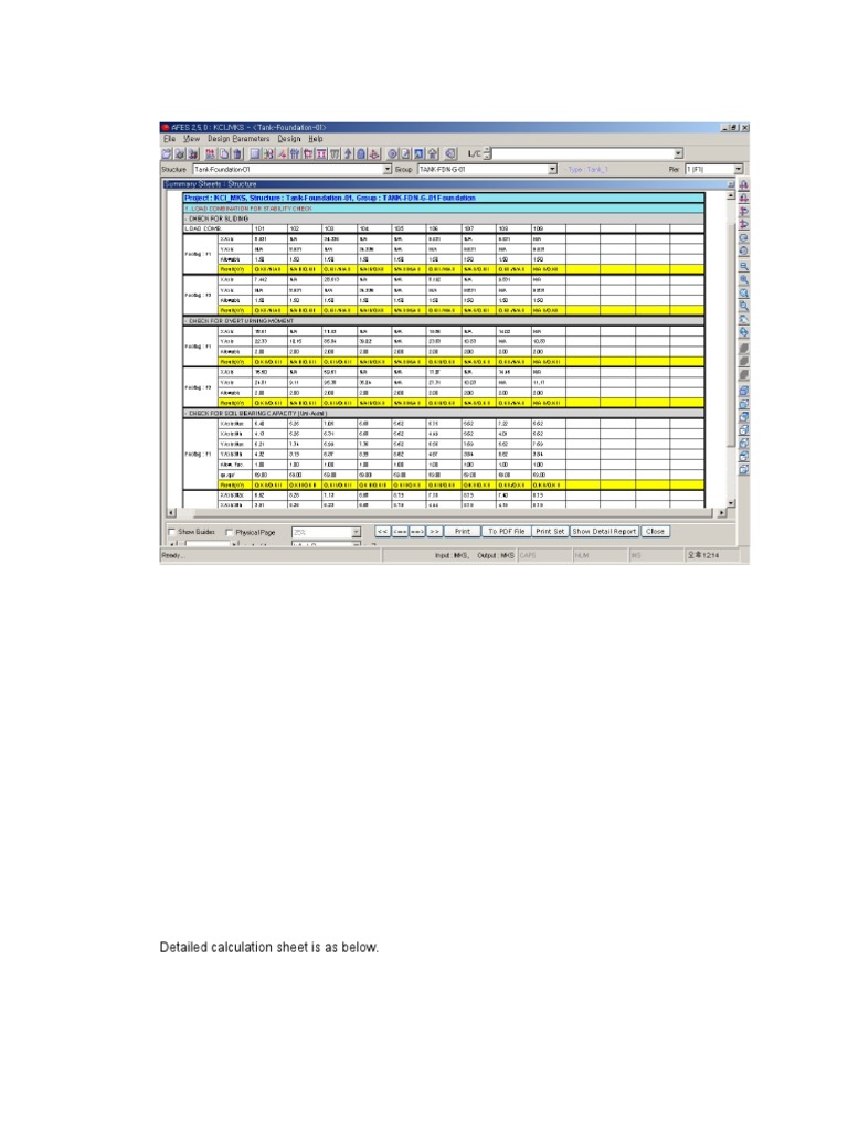 Detailed Calculation Sheet Is As Below | PDF