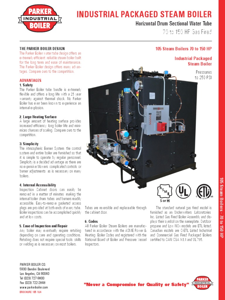 Industrial Packaged Steam Boiler: Horizontal Drum Sectional Water Tube ...
