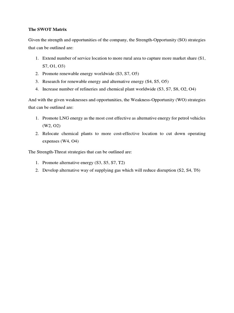 Shell Swot&Space | PDF | Royal Dutch Shell | Profit (Economics)